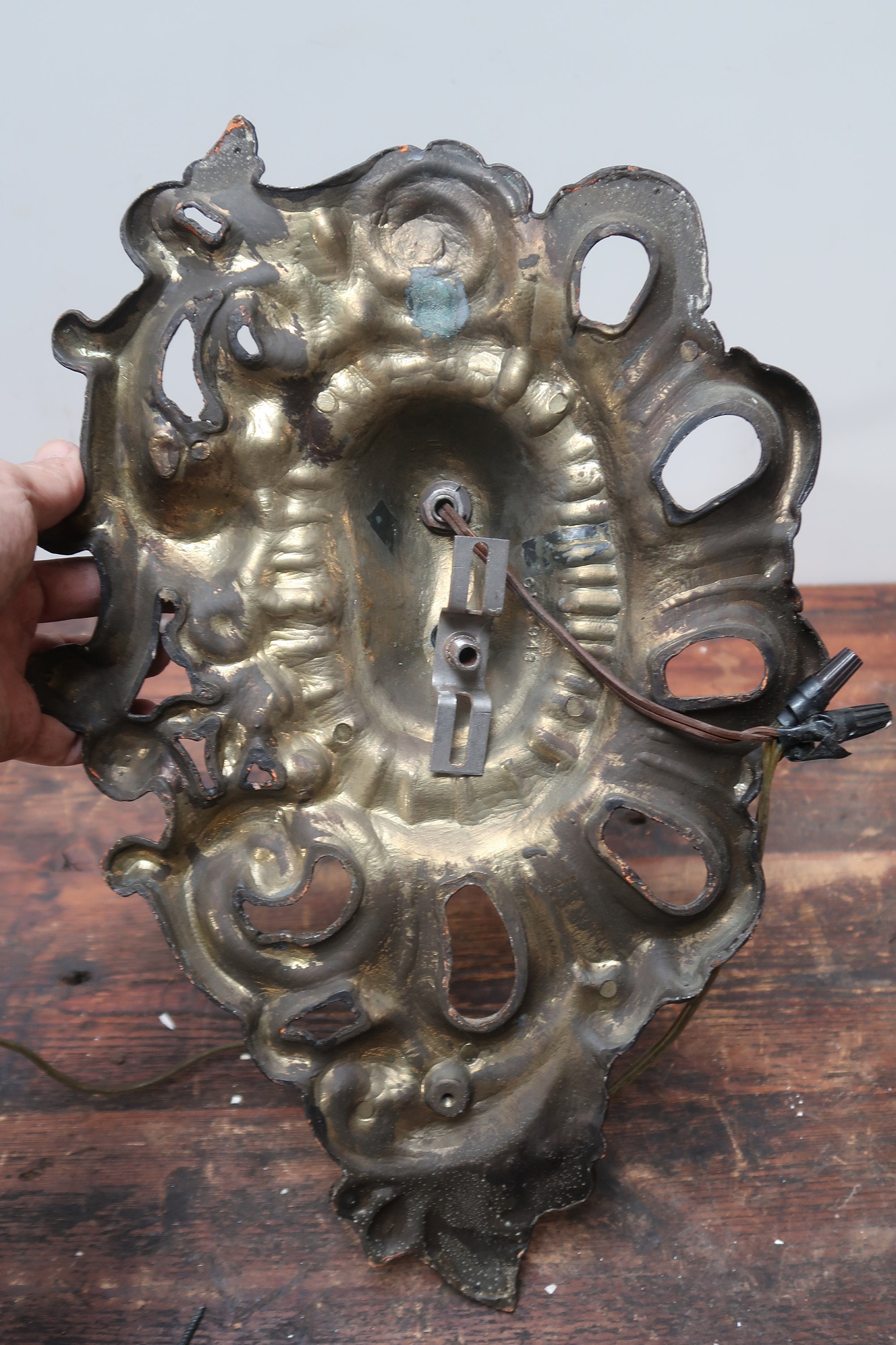 Vintage MC. Co. GIM Wall Sconce Wire Electric Wall Hanging Lamp 1950s ...