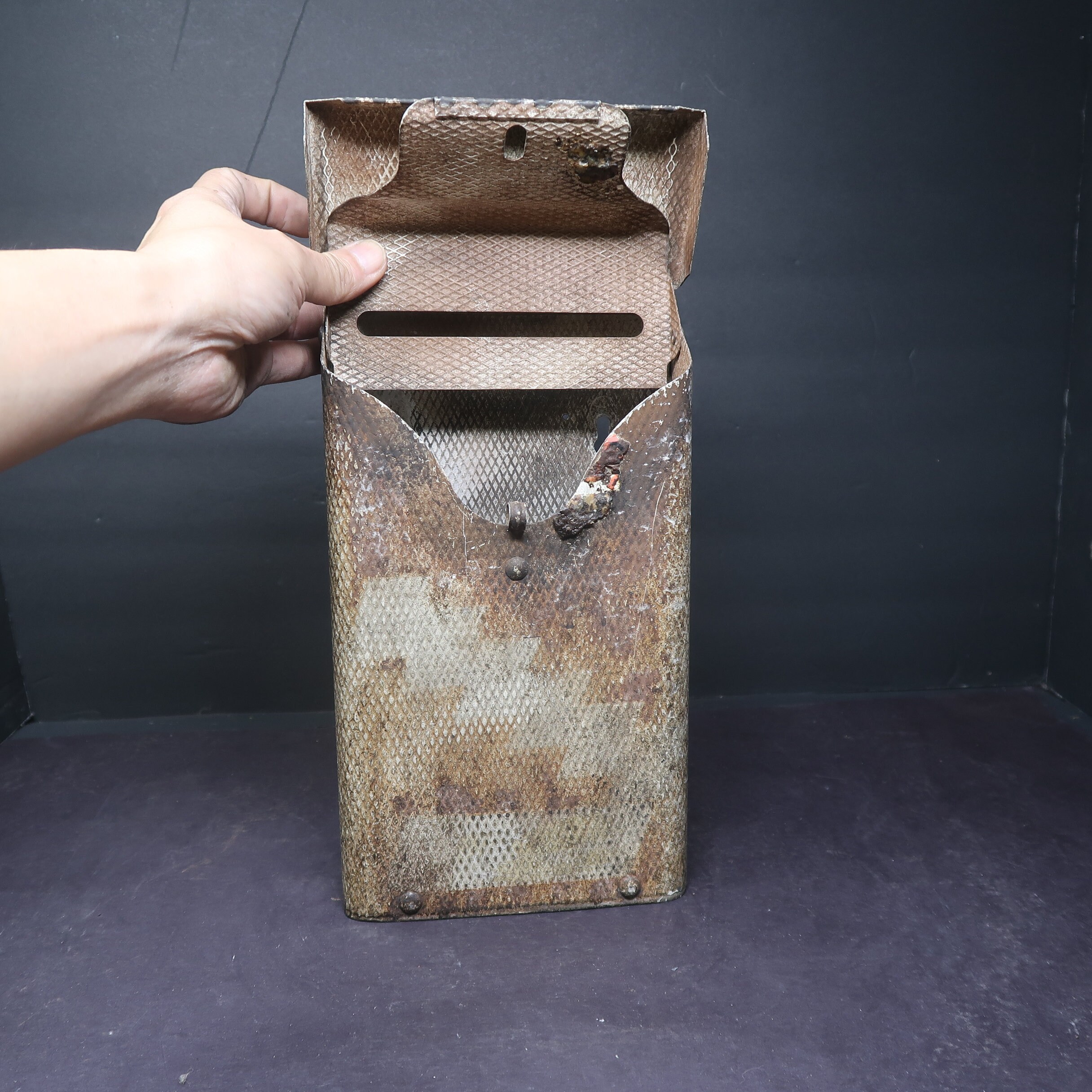 Vintage Aluminum Wall Mounted Mailbox Double Hinged Flip Top - Etsy