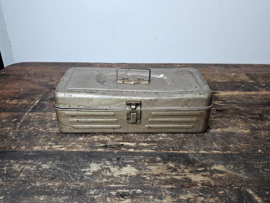 Vintage Union Tool Box Steel Metal Utility Box Fishing Tackle Chest - Etsy