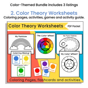 Color Card Bundle - Color Flashcards and Worksheets - Printable - Etsy
