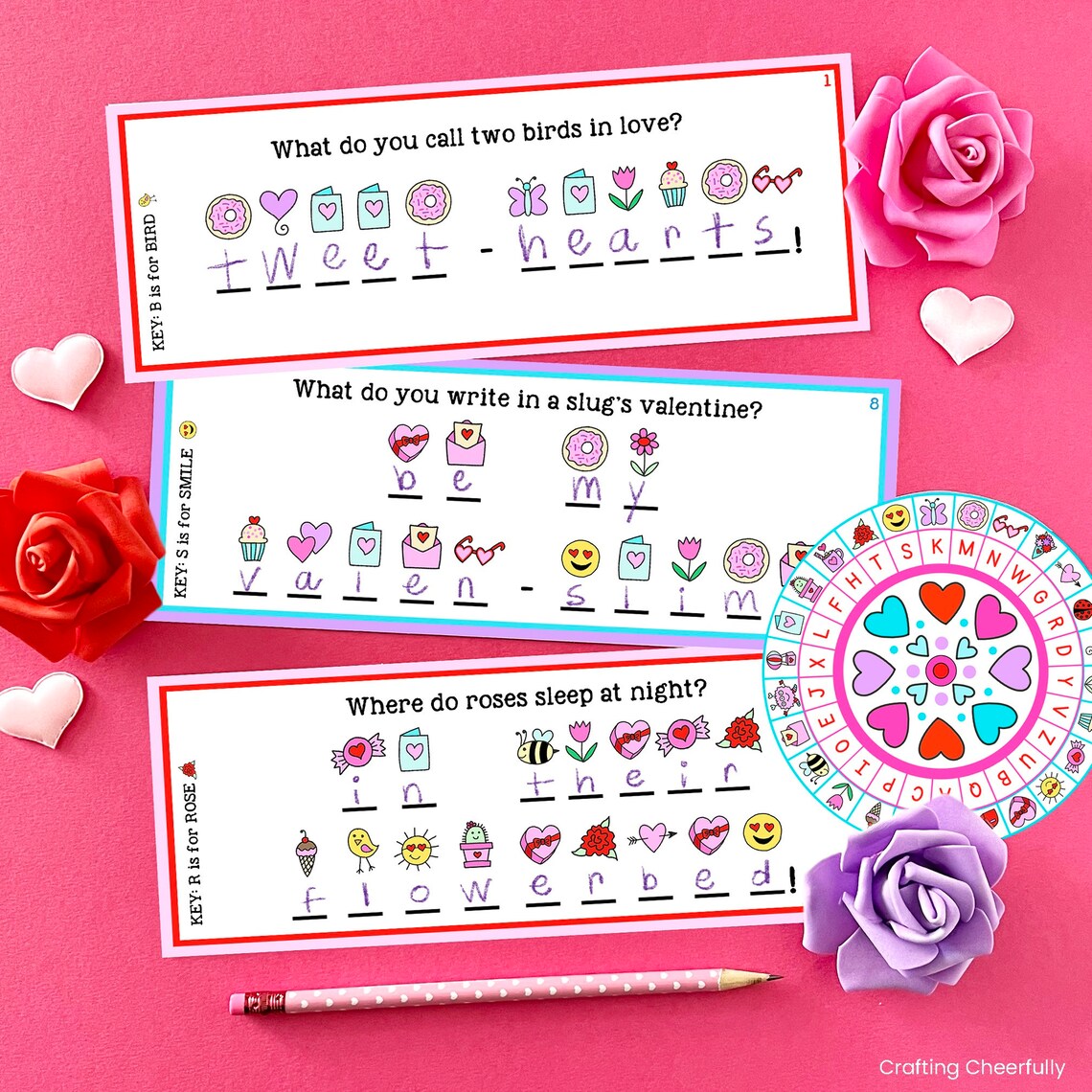 Valentine's Day Decoder Wheel - Cipher Wheel - Printable Valentine's ...