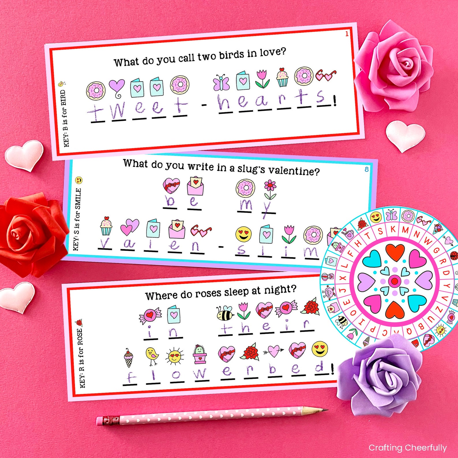 Valentine's Day Decoder Wheel - Cipher Wheel - Printable Valentine's ...
