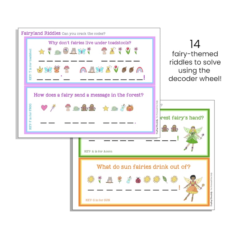 Fairy Decoder Wheel - Cipher Wheel - Kid's Fairy Activity Printable ...