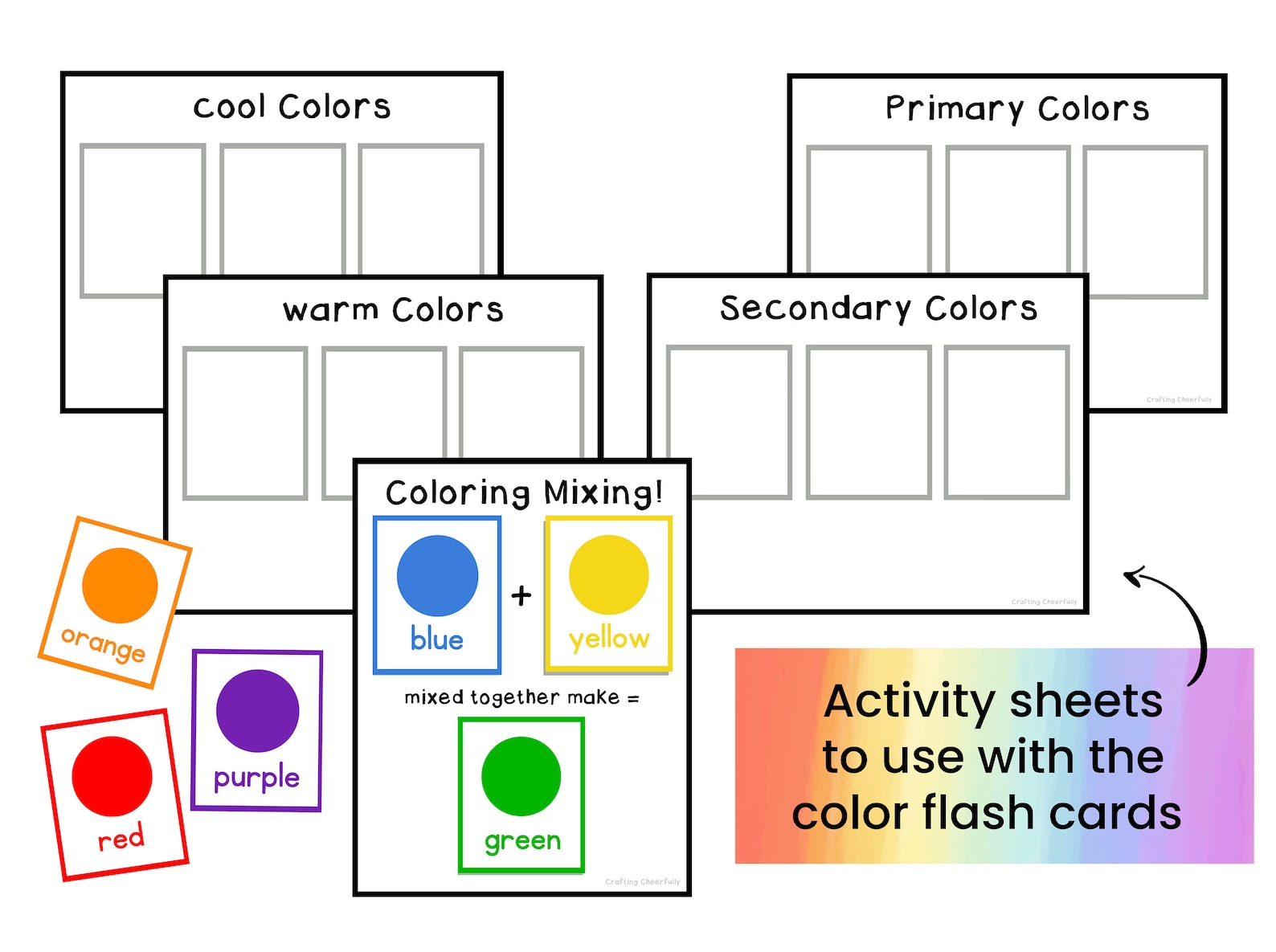 Color Theory Worksheets Coloring Pages and Activities for | Etsy