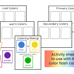 Color Theory Worksheets, Coloring Pages and Activities for Kids - Etsy