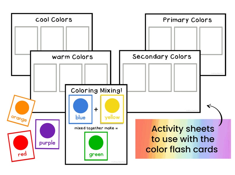 Color Theory Worksheets Coloring Pages and Activities for - Etsy