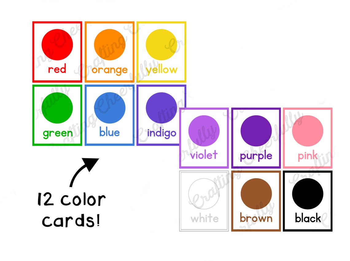 Early Learning Cards Flashcards Number Shape Color and - Etsy