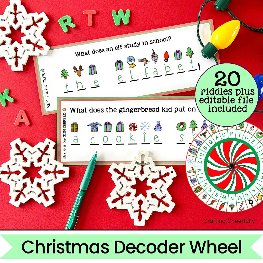 Christmas Decoder Wheel Cipher Wheel Christmas Activity Printable - Etsy