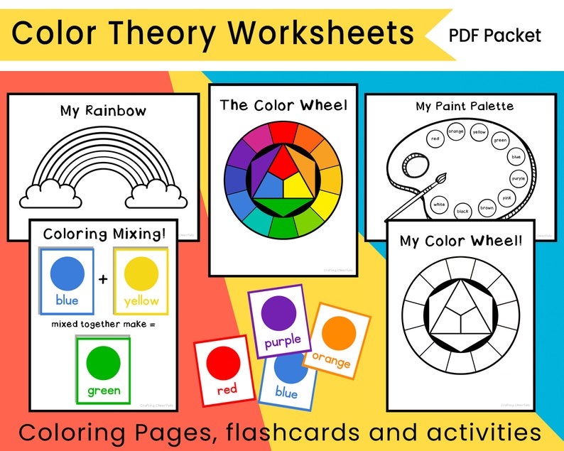 Color Theory Worksheets, Coloring Pages and Activities for Kids - Etsy