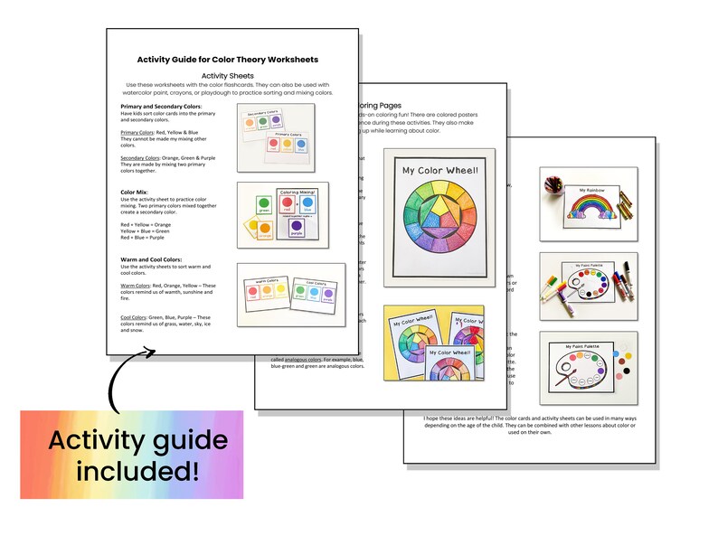 Color Theory Worksheets Coloring Pages and Activities for | Etsy