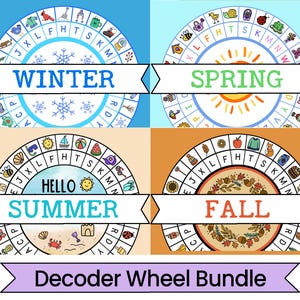 Four Seasons Decoder Wheel Bundle, Cipher Wheels, Printables - Etsy
