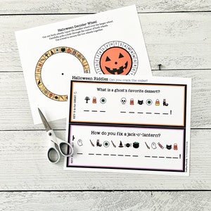 Halloween Decoder Wheel - Cipher Wheel - Halloween Activity Printable ...