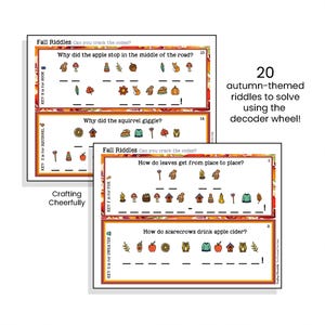 Fall Decoder Wheel - Cipher Wheel - Printable Activity - Etsy