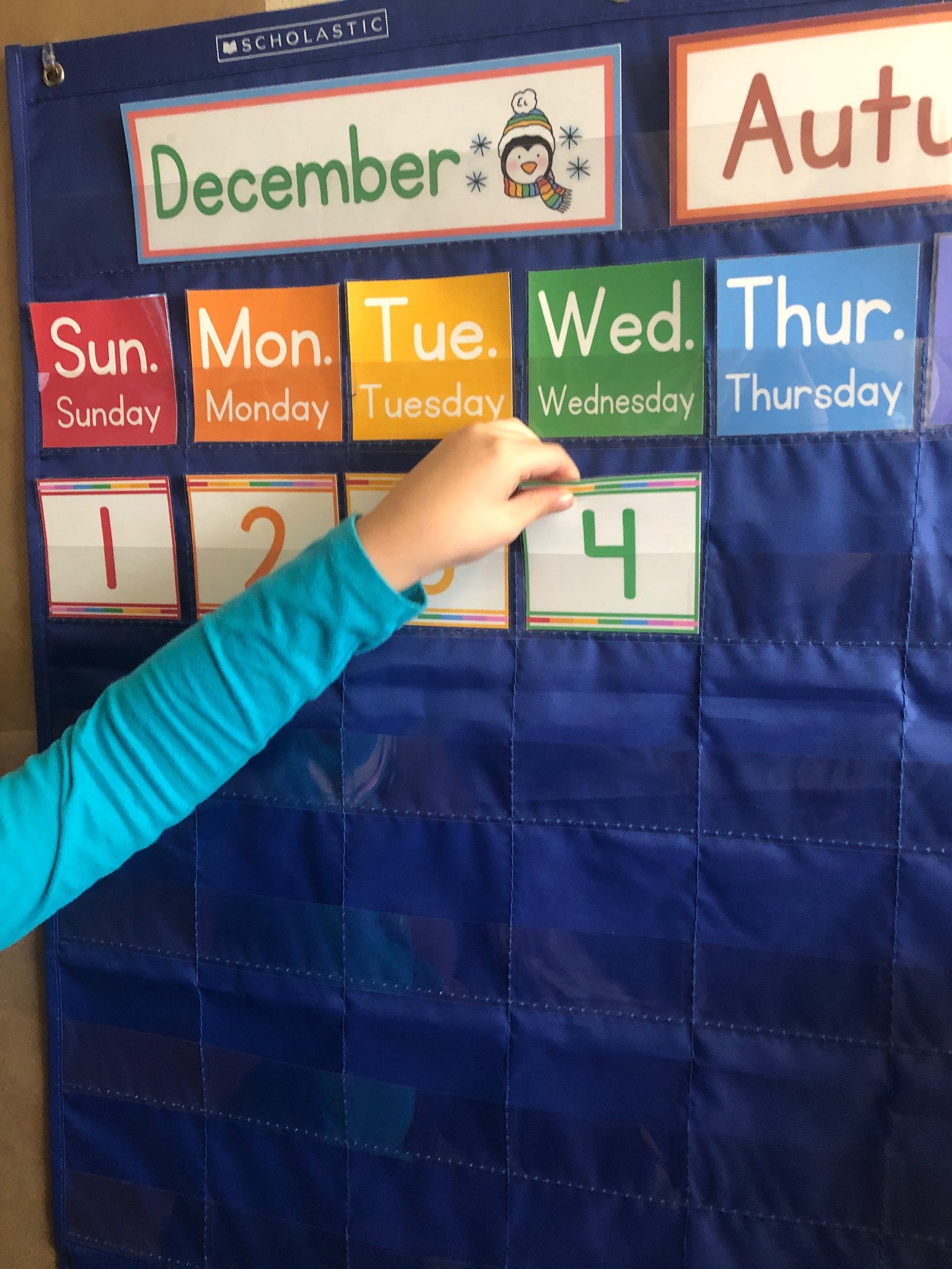 Pocket Calendar Kit for Kids Editable Pocket Chart Cards - Etsy