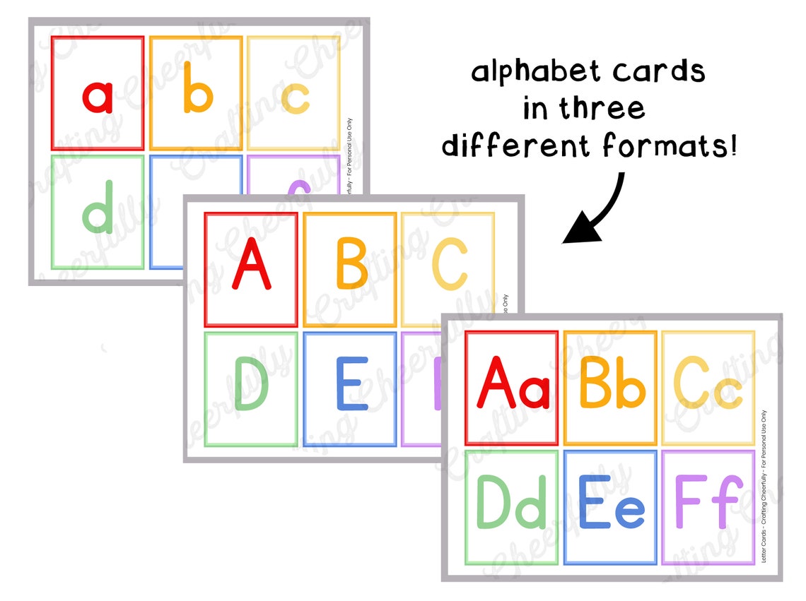 Early Learning Cards Flashcards - Number, Shape, Color and Alphabet ...