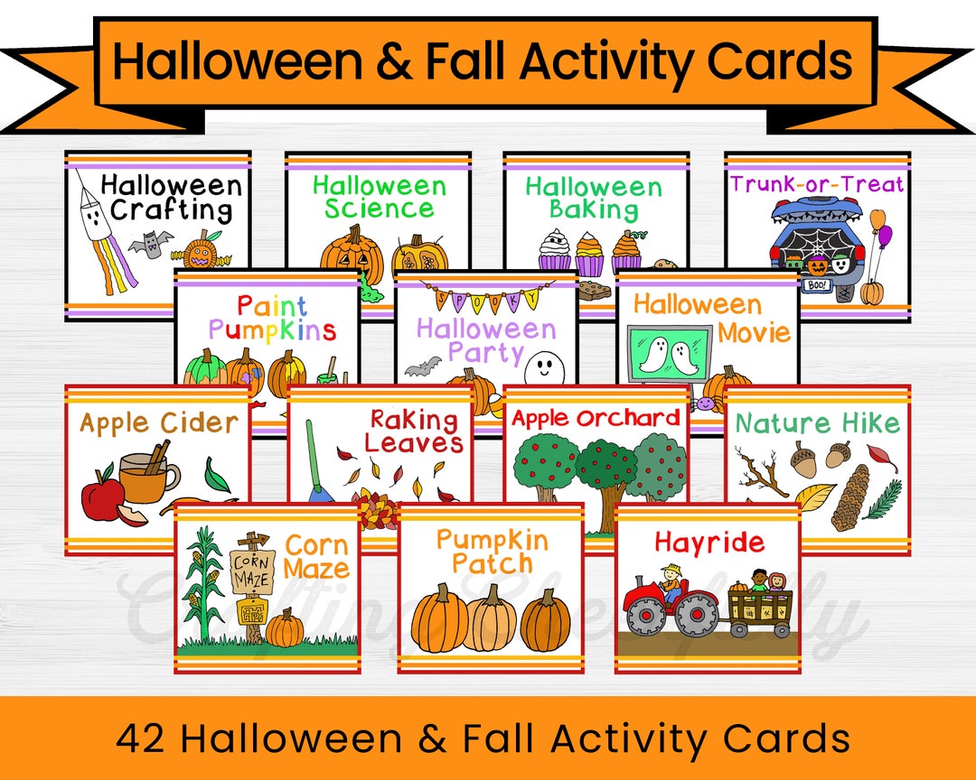 Halloween and Fall Activity Cards Autumn Visual Schedule - Etsy