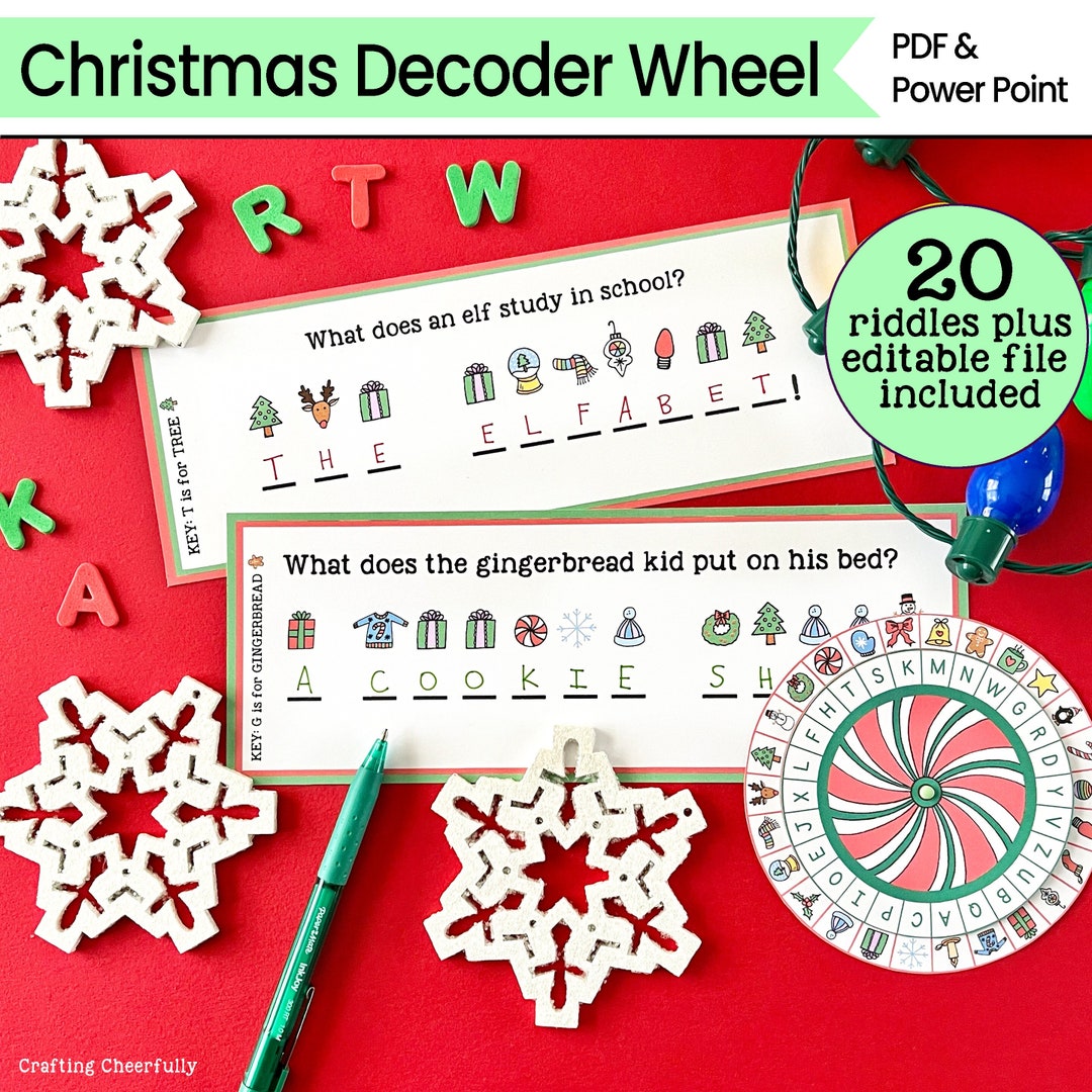 Christmas Decoder Wheel Cipher Wheel Christmas Activity - Etsy