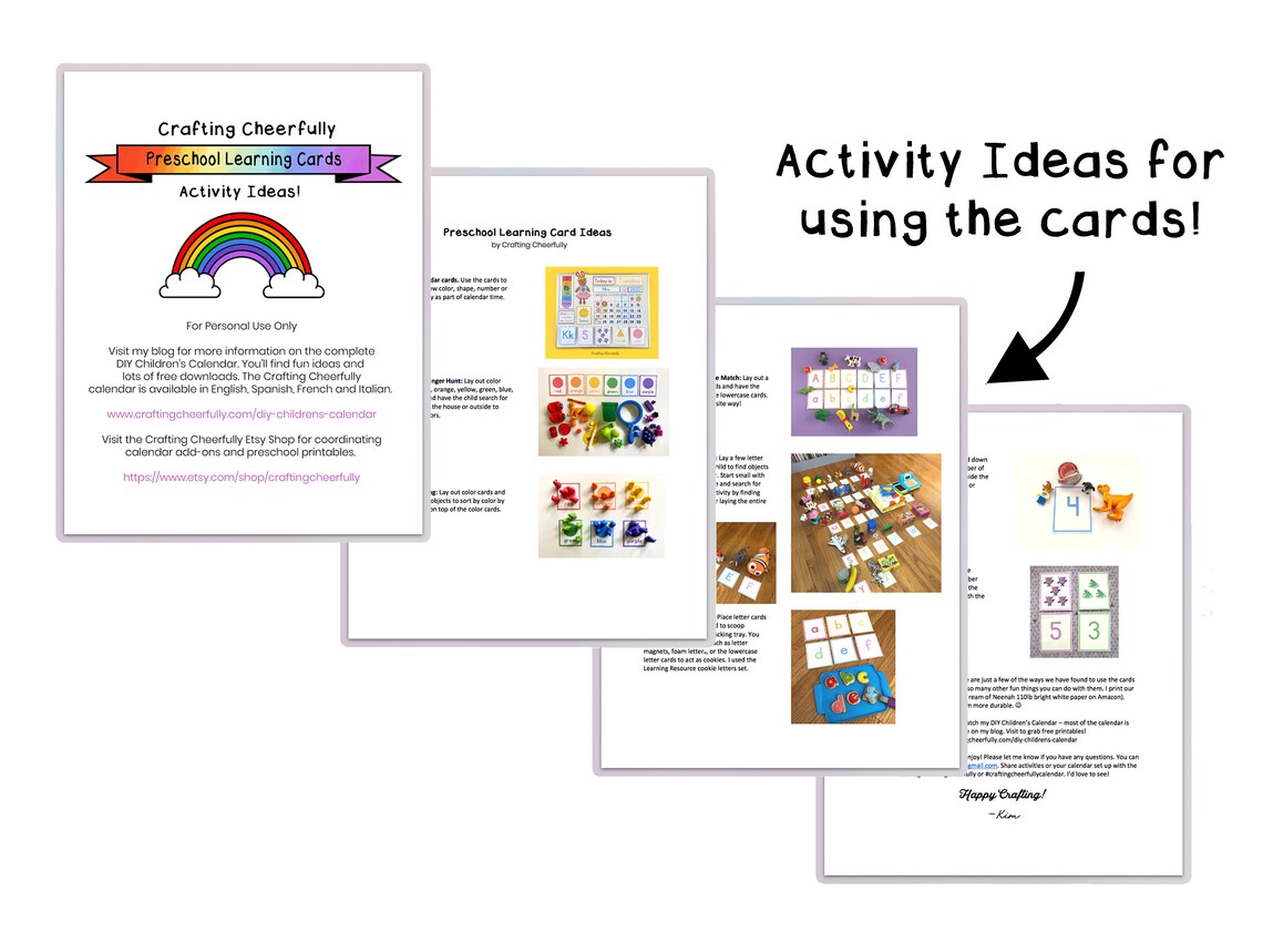 Early Learning Cards Flashcards Number Shape Color and - Etsy