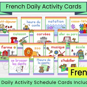 French Daily Activity Routine Cards French Visual Schedule - Etsy