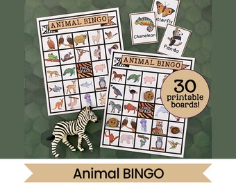 Zoo Bingo Animal Bingo Game for Kids Instant Digital Download - Etsy