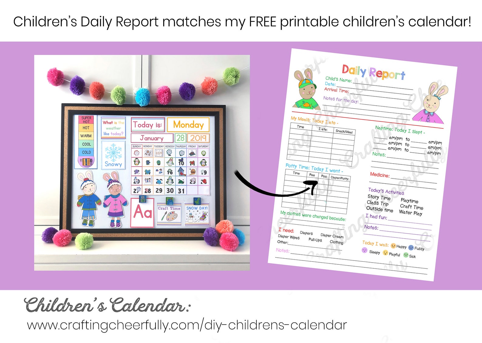 Children's Daily Report Toddler & Older Kids In-home - Etsy
