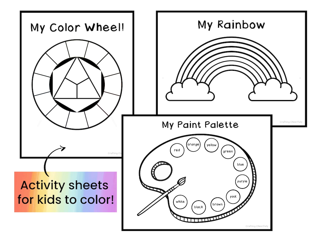 Color Theory Worksheets Coloring Pages and Activities for | Etsy
