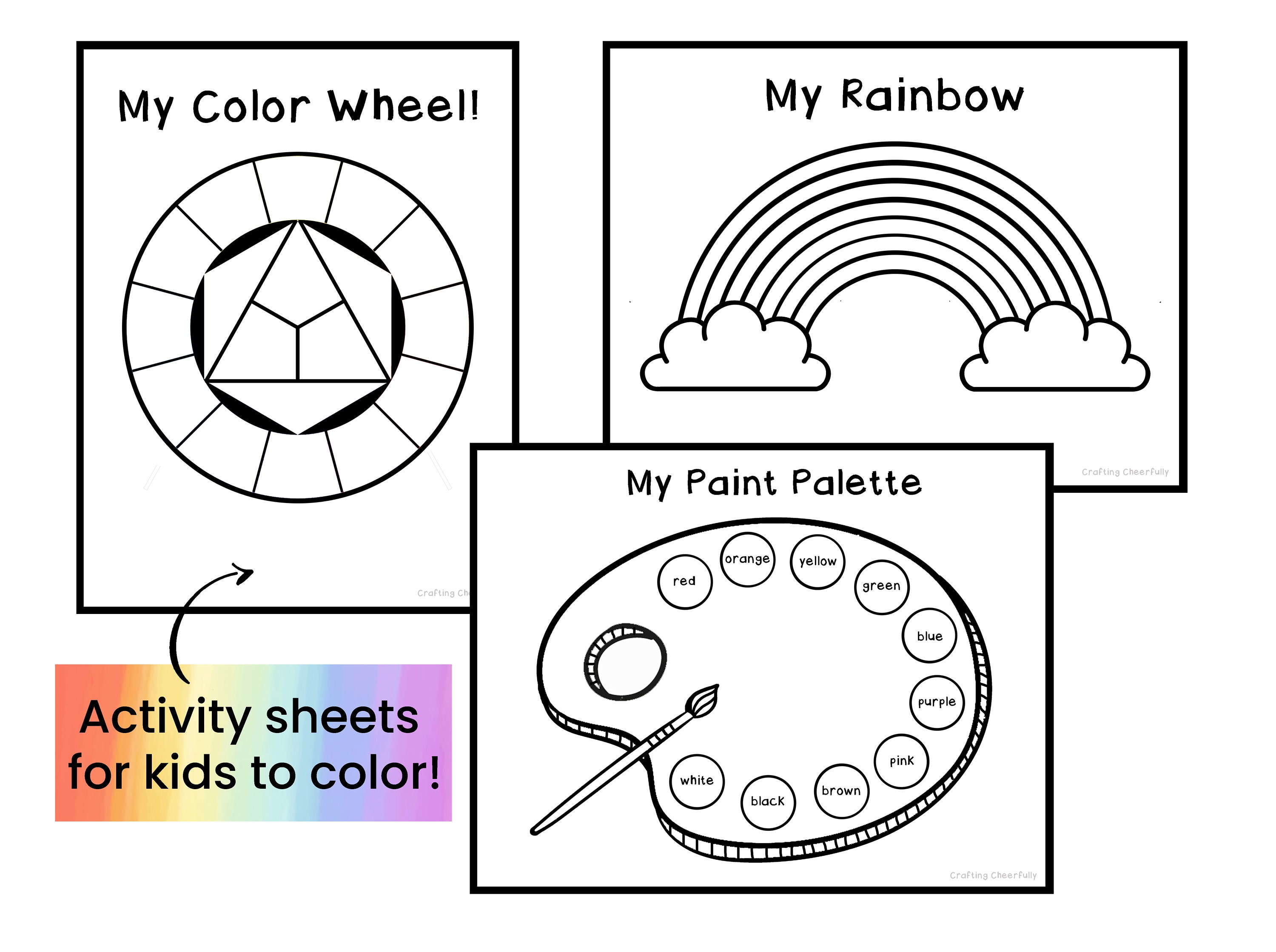 Color Theory Worksheets Coloring Pages and Activities for - Etsy