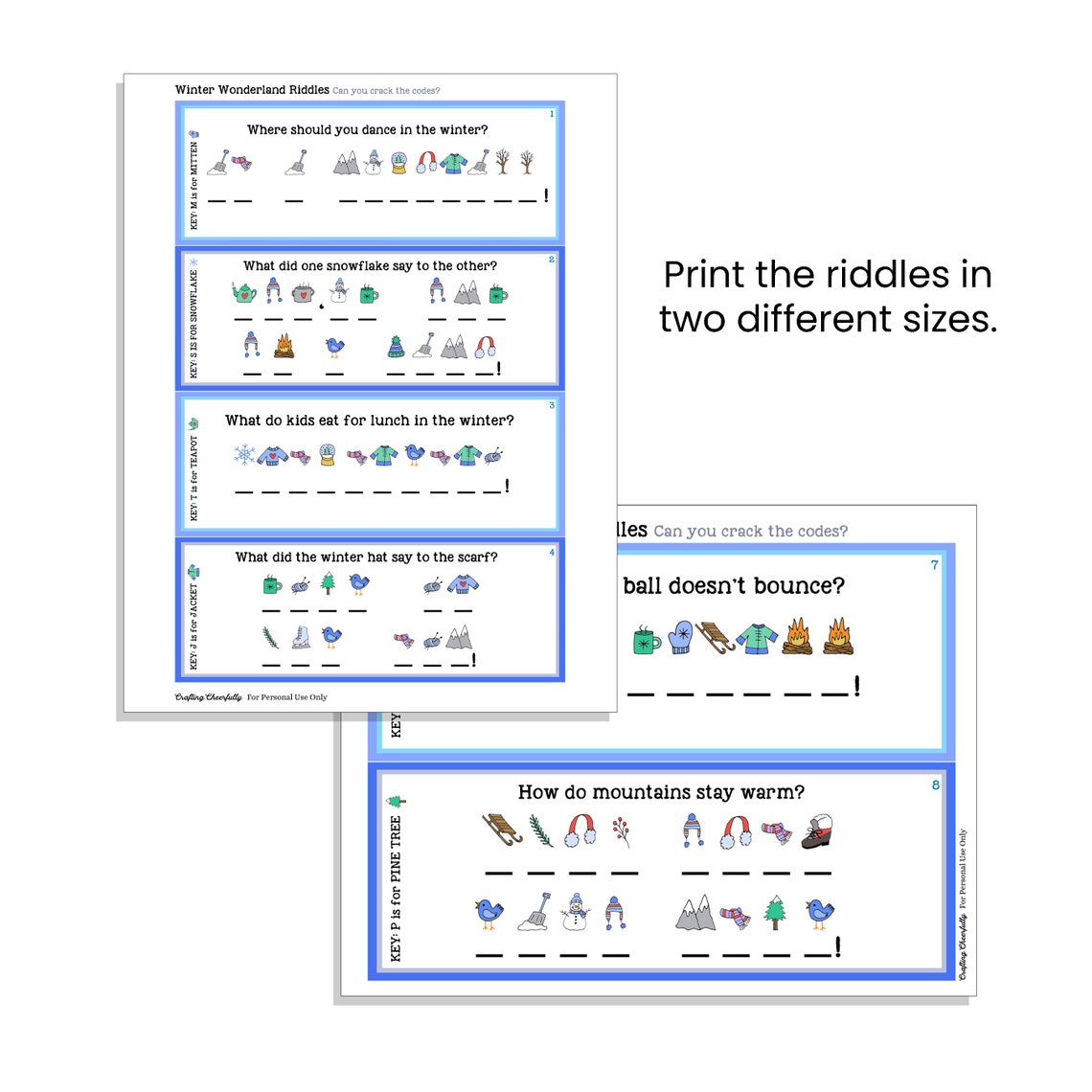 Winter Decoder Wheel - Cipher Wheel - Kid's Winter Activity Printable ...