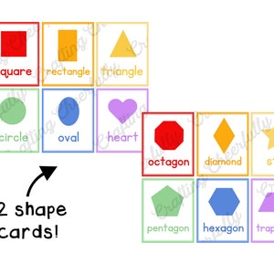 Early Learning Cards Flashcards - Number, Shape, Color and Alphabet ...