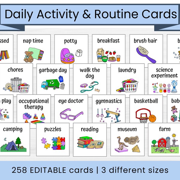 Daily Activity Cards - Etsy