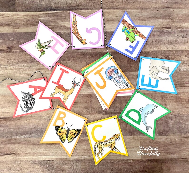 ABC Animal Banner Printable Alphabet Banner Instant - Etsy