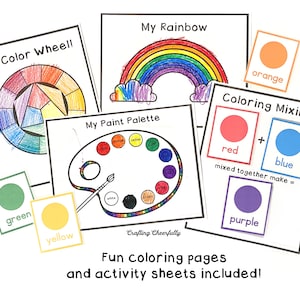Color Theory Worksheets, Coloring Pages and Activities for Kids - Etsy