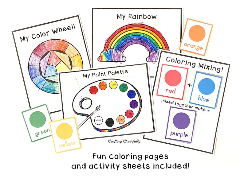 Color Theory Worksheets Coloring Pages and Activities for - Etsy
