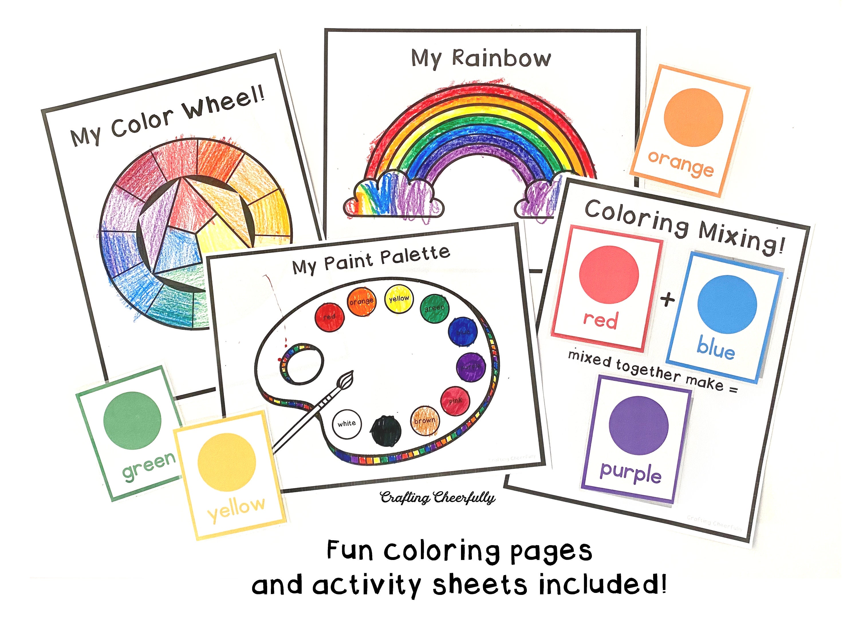 Color Theory Worksheets Coloring Pages and Activities for - Etsy