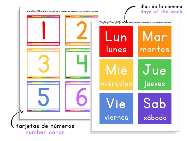 Spanish Calendar Kit for Kids Editable Pocket Chart Calendar - Etsy