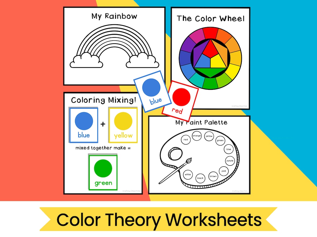 Color Theory Worksheets, Coloring Pages and Activities for Kids - Etsy