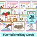 Fun National Day Cards for Children's Calendar Calendar Cards Instant ...