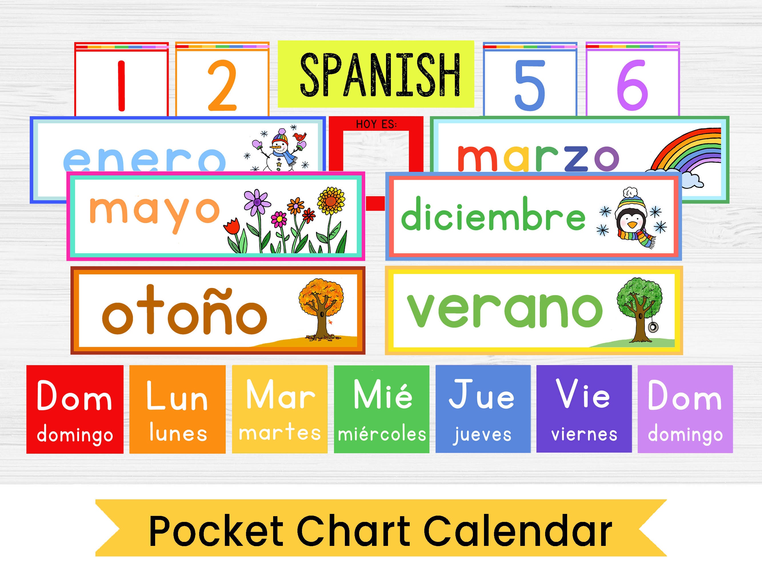 Spanish Calendar Clip Art