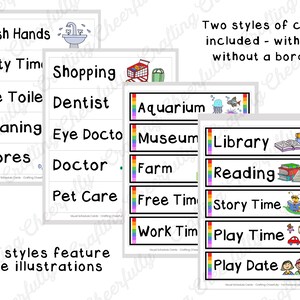 Visual Schedule Cards - Editable! - Daily Activity Routine Cards ...