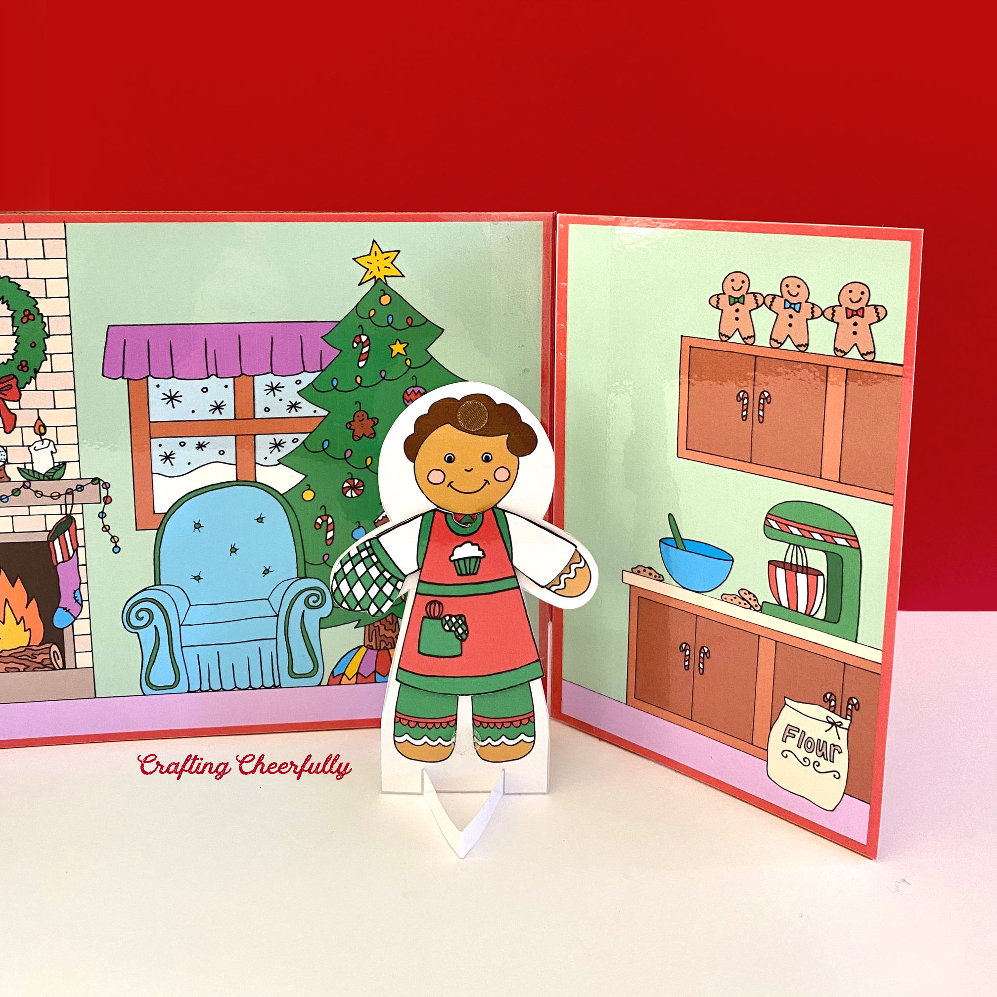 Gingerbread Paper Dolls Dress Up and Scenery for Pretend | Etsy