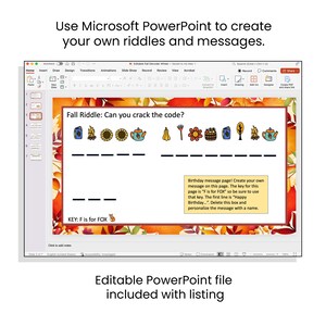 Fall Decoder Wheel - Cipher Wheel - Printable Activity - Etsy