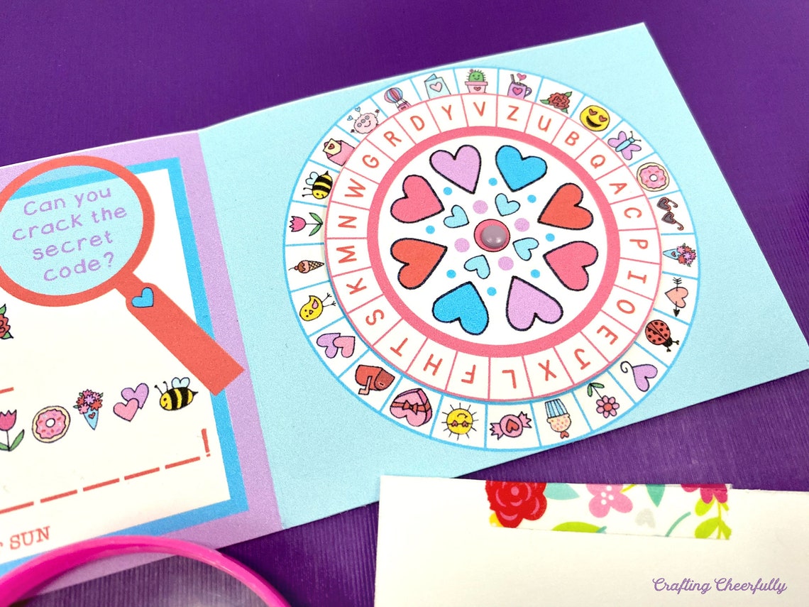 Secret Code Valentines - Decoder Wheel Valentine - Printable Valentines ...