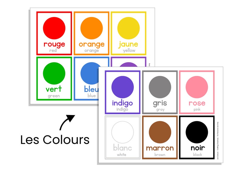 Dual Language French and English Early Learning Flash Cards Number ...