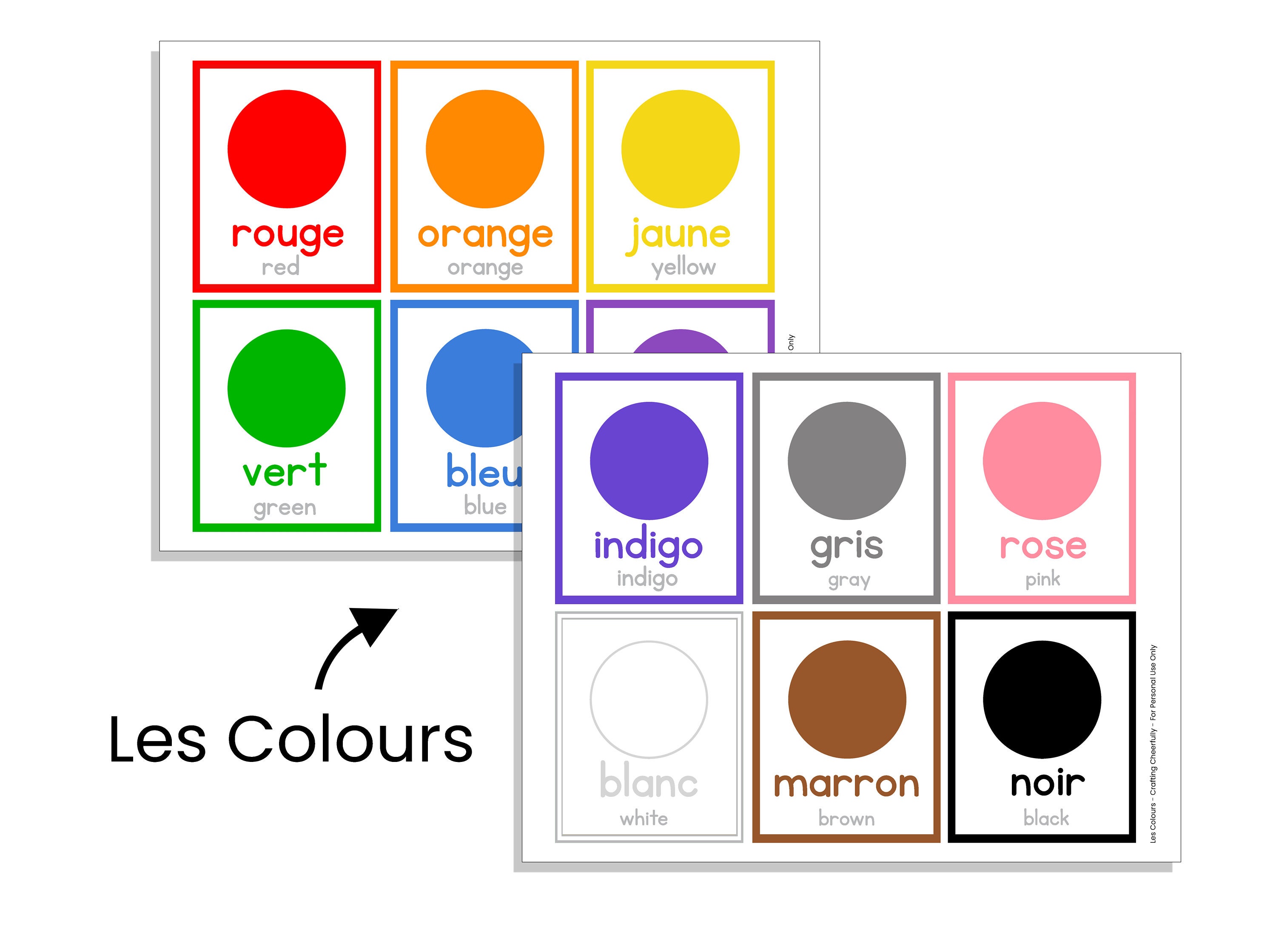 Dual Language French and English Early Learning Flash Cards Number ...