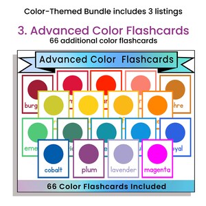 Color Card Bundle - Color Flashcards and Worksheets - Printable - Etsy