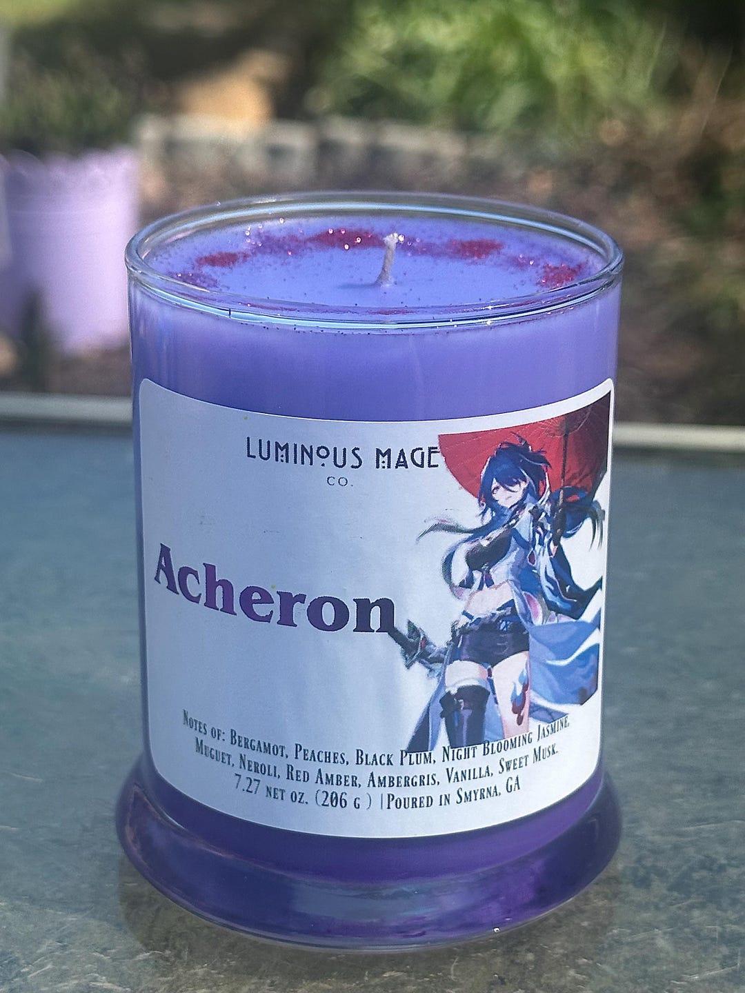 Acheron | Honkai Star Rail Candle | Peach Blossoms + Vanilla Noir ...