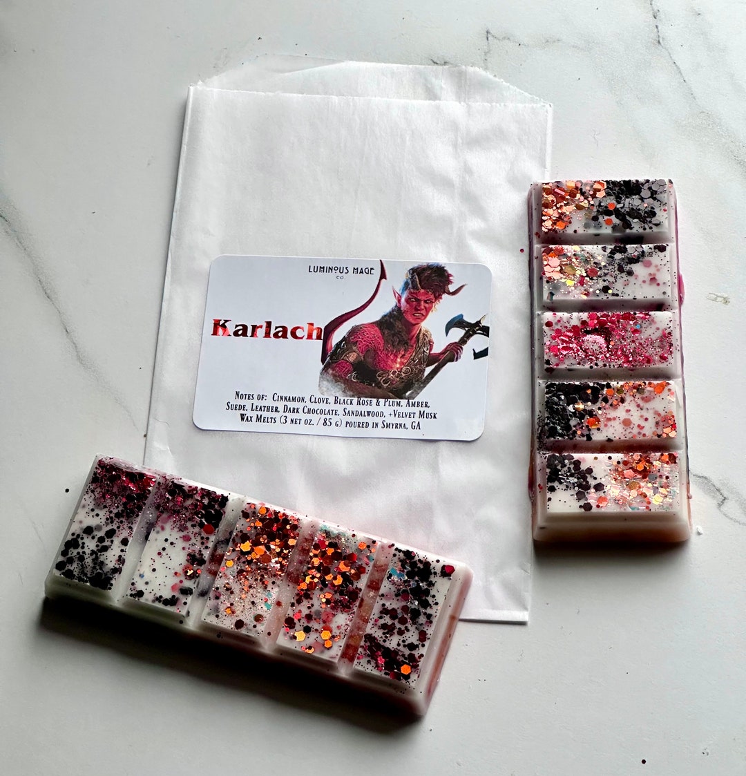 Karlach | BG3 Inspired Wax Melts & Body Spray | Sandalwood + Suede ...