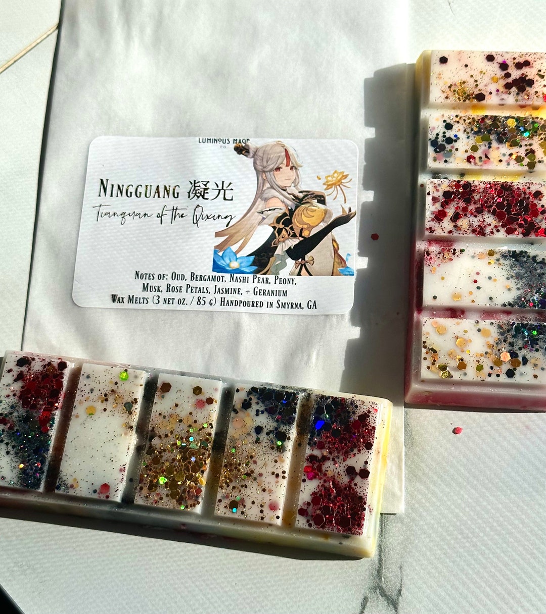 Ningguang Genshin Impact Wax Melts, Body Spray, and Soap Bars Asian ...