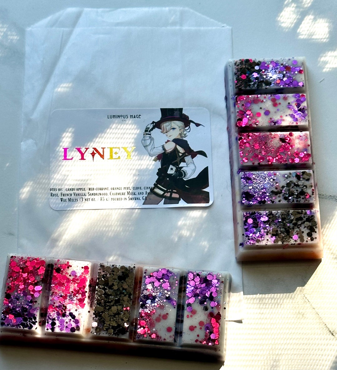 Lyney | Genshin Impact Wax Melts | Fontaine, Pyro Element | Rose Gold ...