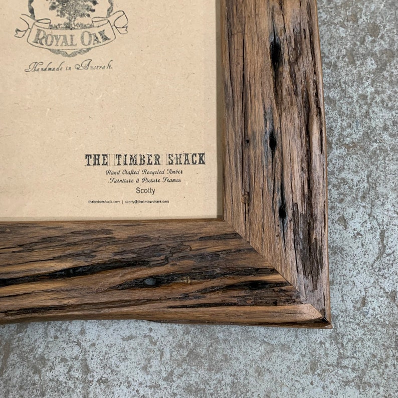 Recycled Timber Picture Frame, Rustic Photo Frame, A4, A3, 8x10, 6x4 ...